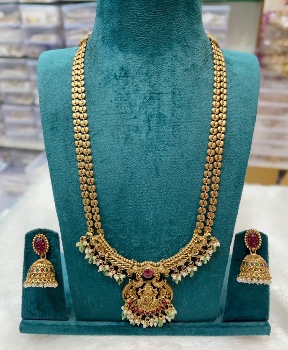 Long haram with Lakshmi design am(HA-38) – Sunshine jewellery