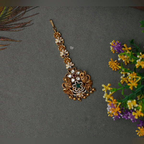Antique peacock design tikka(AC-11) – Sunshine jewellery